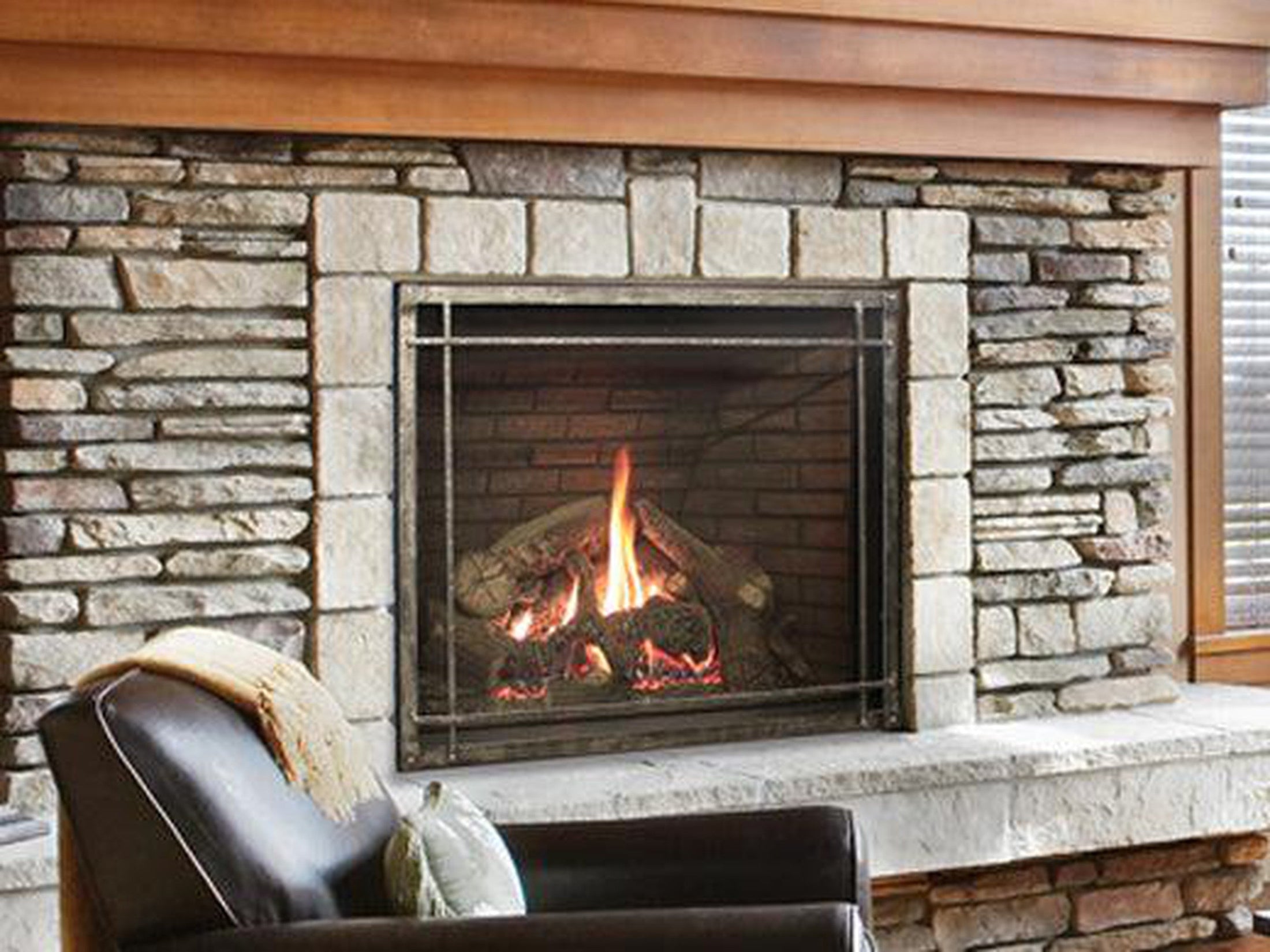 Empire Rushmore 50" TruFlame Clean Face, Natural Gas Direct Vent Firep ...